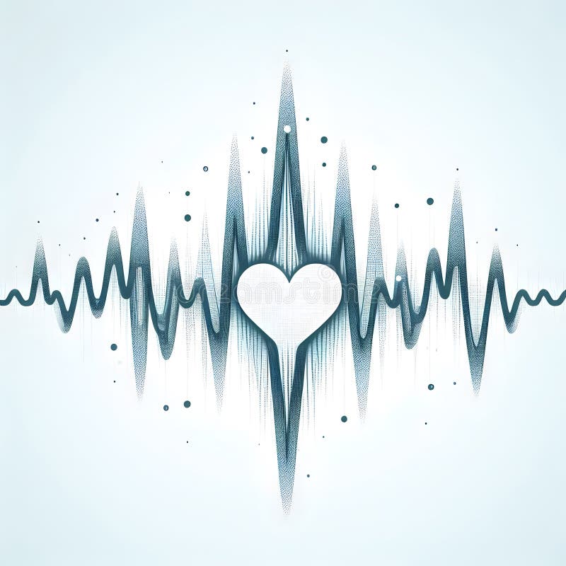 A Simple ECG Wave with an Isolated Background Stock Illustration ...