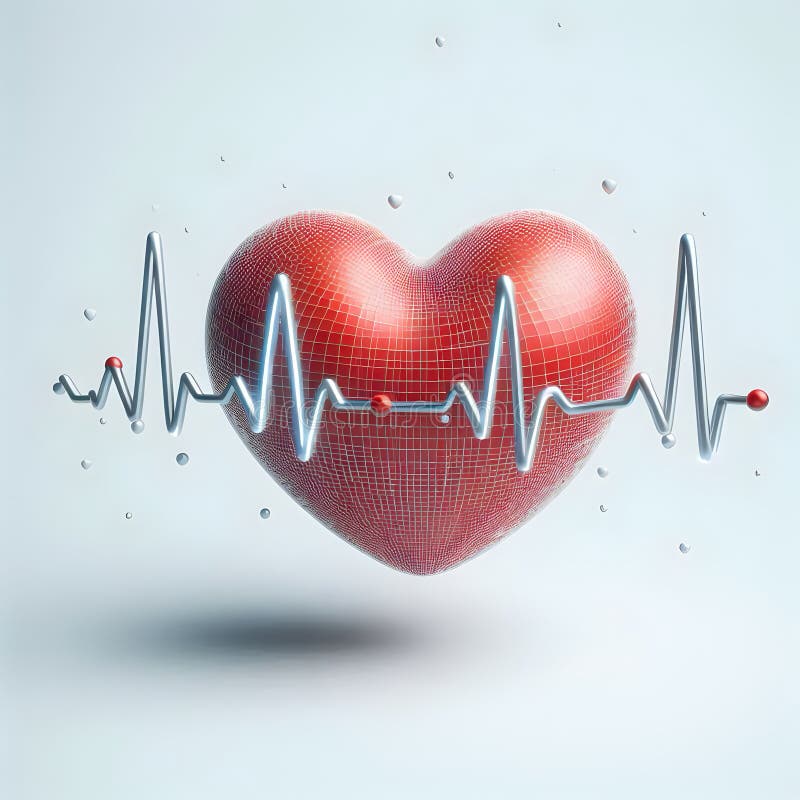 A Simple ECG Wave with an Isolated Background Stock Illustration ...