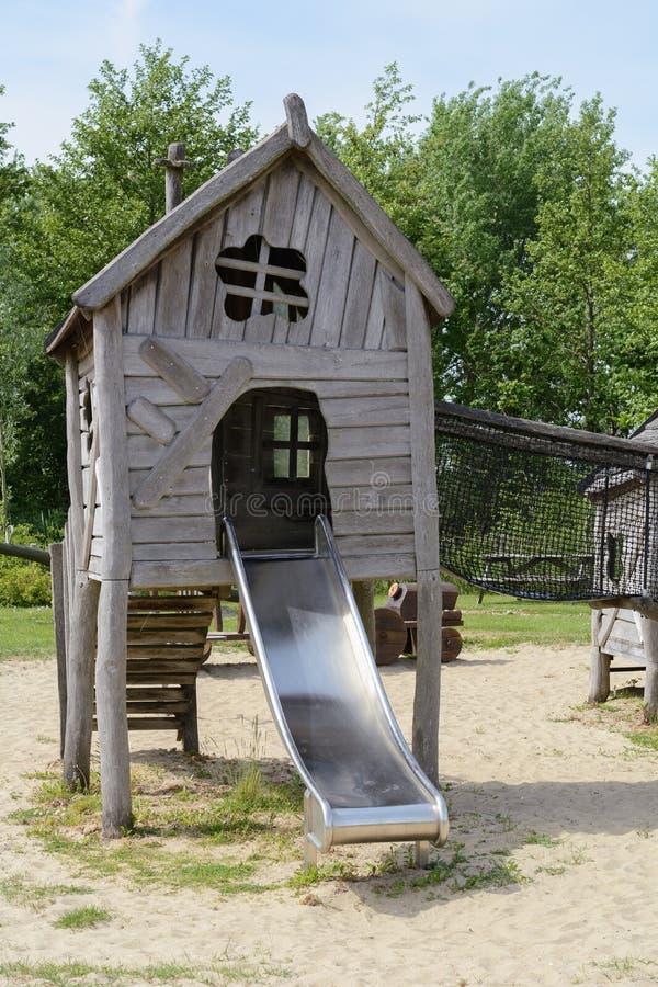 Simple Ecological Slide for Children. the Children`s Slide on the Green ...