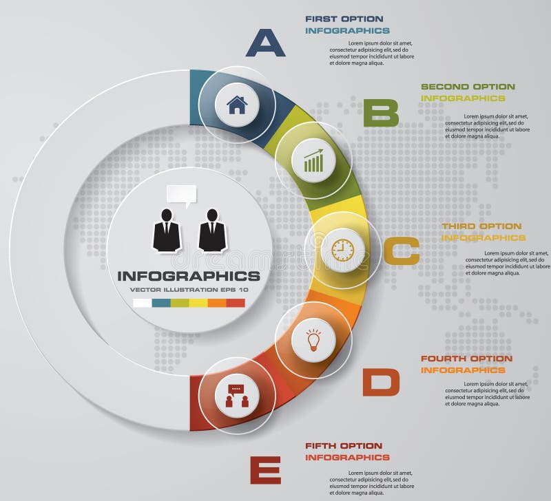 Simple&Editable 5 Steps Chart Diagrams Template/graphic or Website ...
