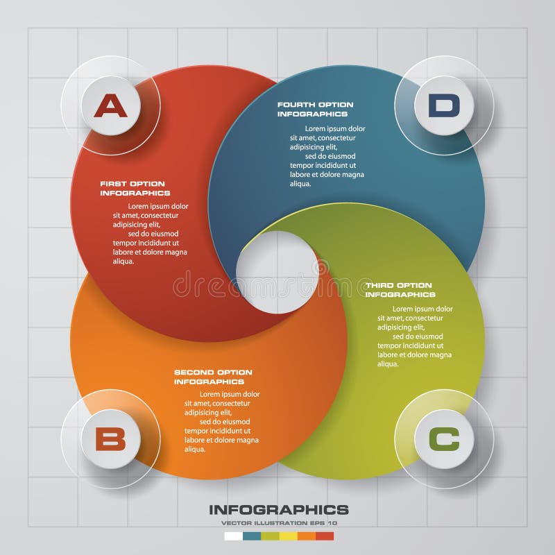 Simple&Editable 4 Steps Chart Diagrams Template. Vector. Stock Vector ...