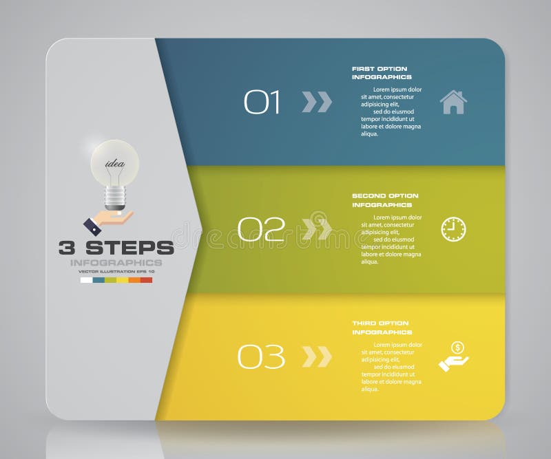 Simple&editable 3 Steps Process. Infographics Element for Presentation ...