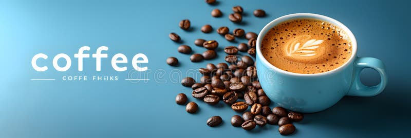 Coffee Banner: Minimalist Design with Empty Space Stock Illustration ...