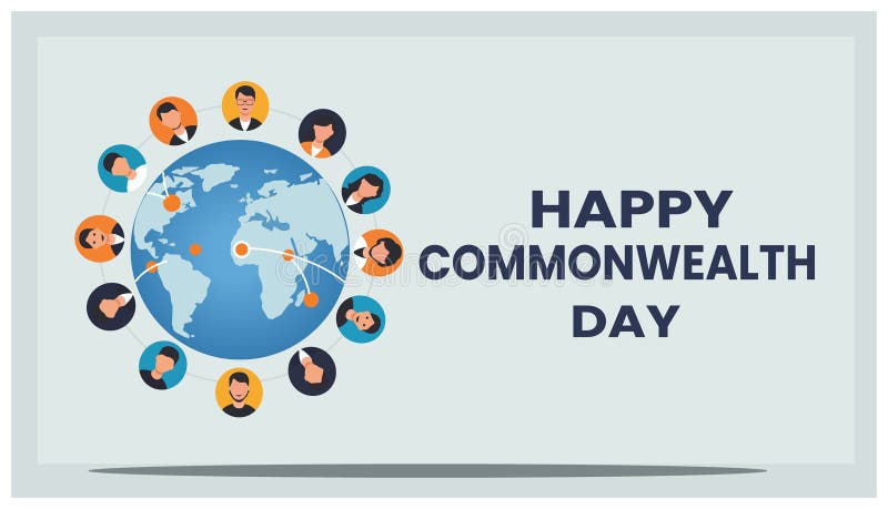 Happy Commonwealth Day Global Connection Stock Vector - Illustration of ...