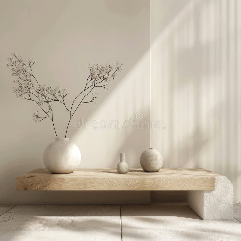 Simple yet Effective Mockup Scene with a Neutral Background. Stock ...