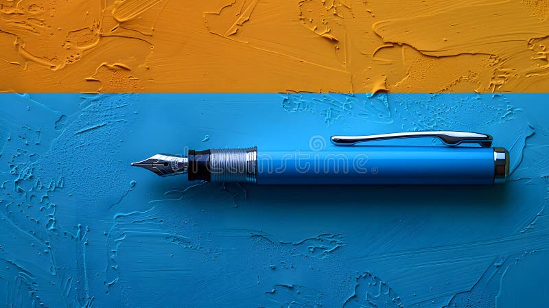 Simple yet Effective: a Single Pen on a Clean Desk Stock Illustration ...