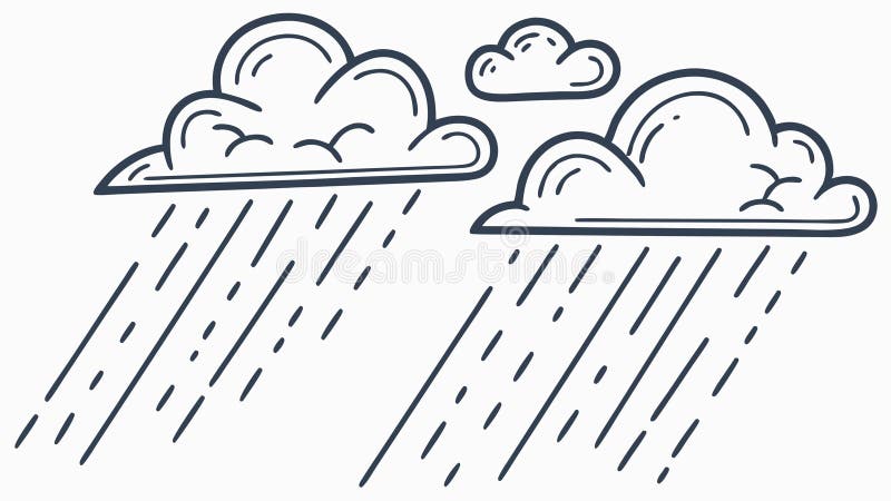 Heavy Rain Clouds Weather Icon, Vector Design Generative AI Stock ...