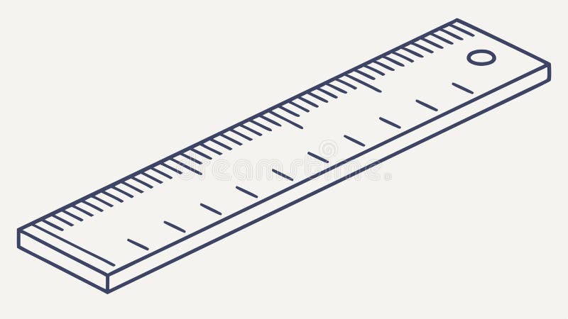 Metal Ruler Tool, Measurement Education Vector Illustration, Vector ...