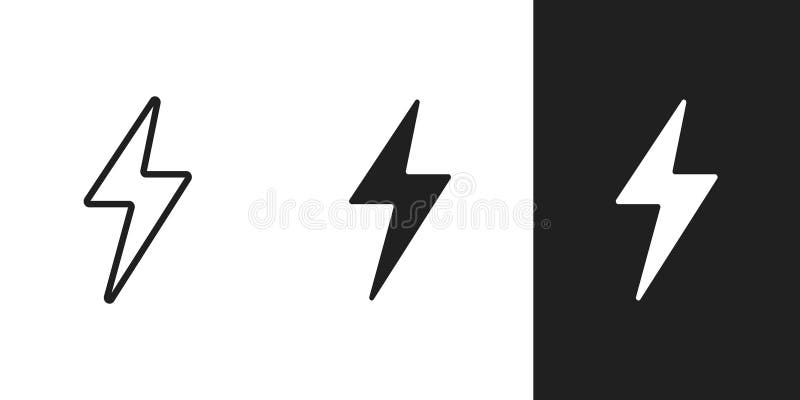 Simple Electric Icons in 3 Fom. Stock Vector - Illustration of graphic ...