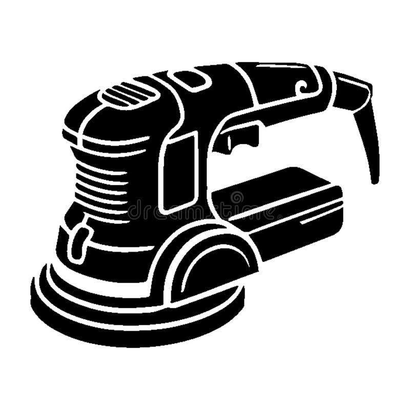 Simple Electric Sander Vector Icon Logo Illustration. Stock Vector ...