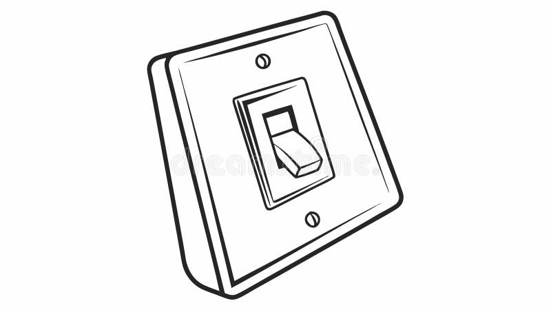 Simple Electrical Light Switch Illustration, on Off Control, Vector ...