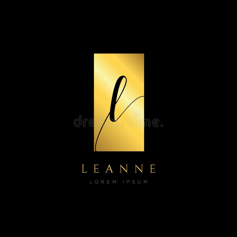 Simple Elegance Initial Letter L Logo Type Design Stock Illustration ...