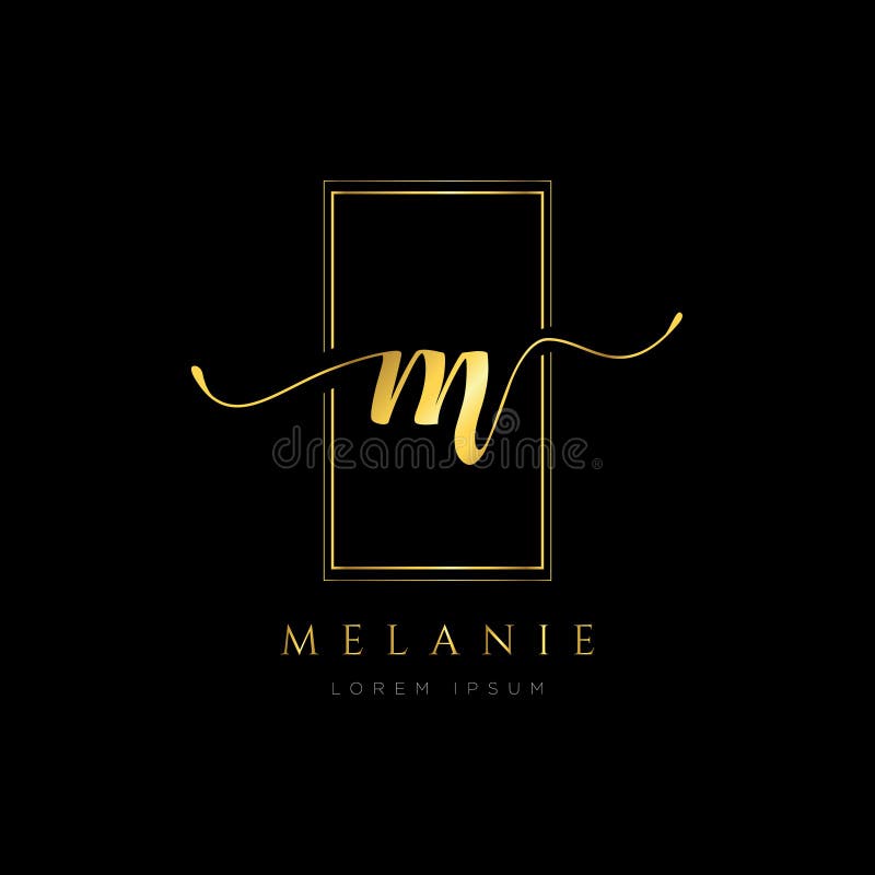 Simple Elegance Initial Letter M Logo Type Design Stock Illustration ...