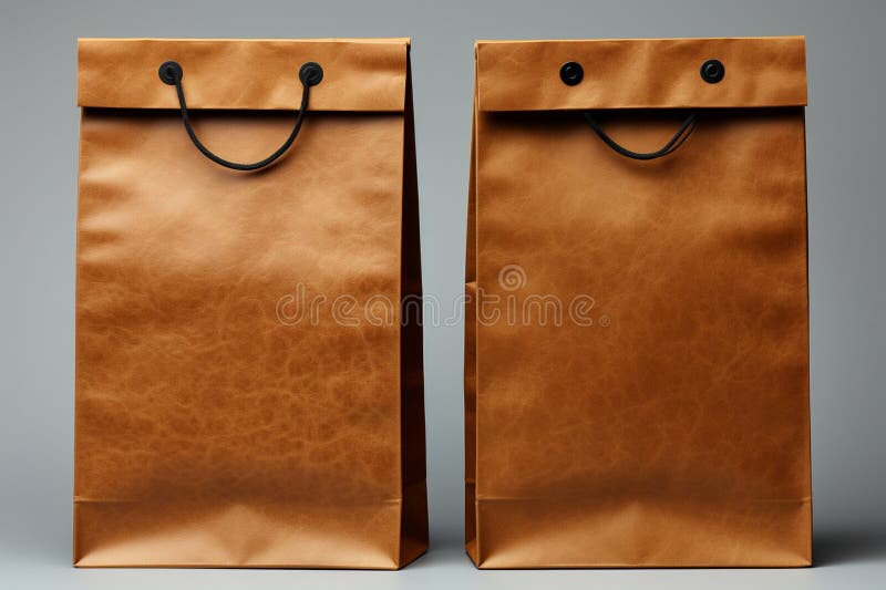 Simple Elegance, Isolated Brown Bag Packaging Template Presented with ...