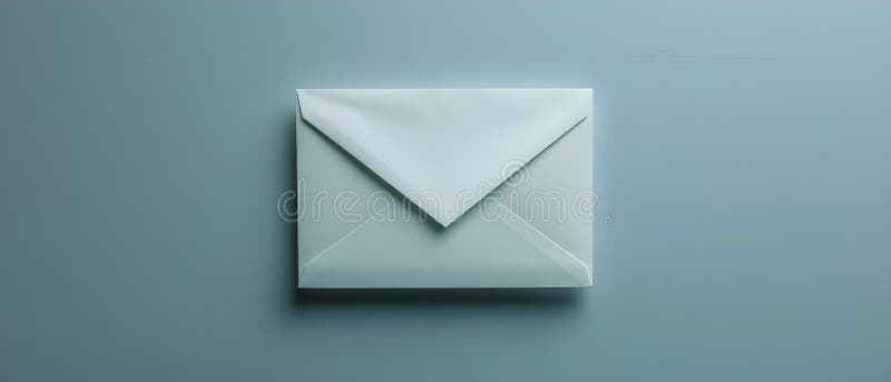 Simple Elegance: Minimalist Envelope on Blue. Concept Minimalism ...