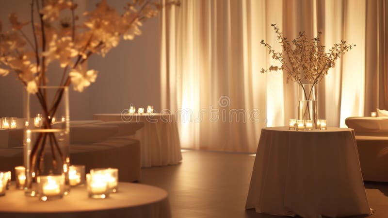 Simple Elegance Shines through in this Minimalist Party Scene Stock ...