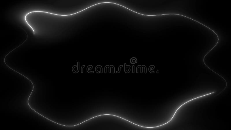 Abstract White Line Frame on Black Background Stock Footage - Video of ...