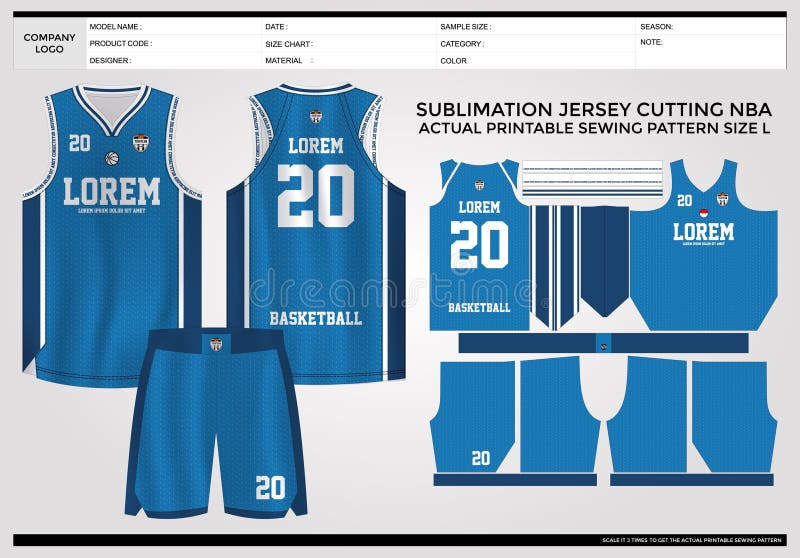 Simple Elegance Blue Basketball Jersey Stock Vector - Illustration of ...