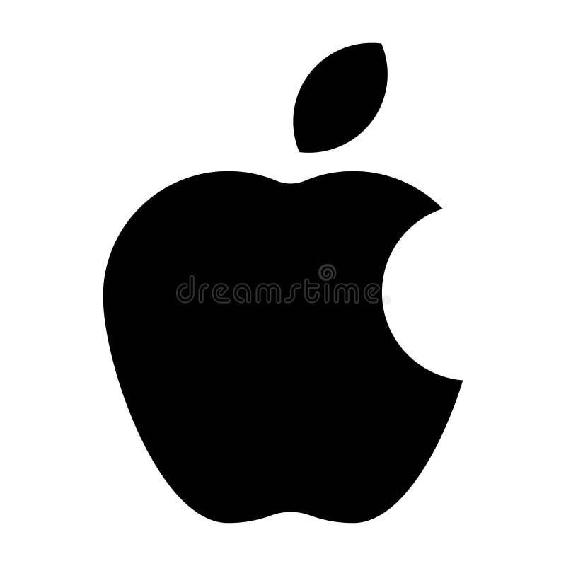 Simple and Elegant Apple Vector Icon Stock Illustration - Illustration ...