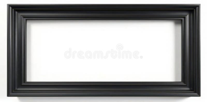 Simple, Elegant Black Frame Isolated on White , Empty Frame, Shadow ...