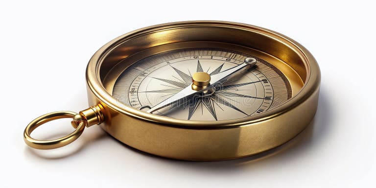 Simple Elegant Compass on White a Minimalist Navigation Tool for Design ...