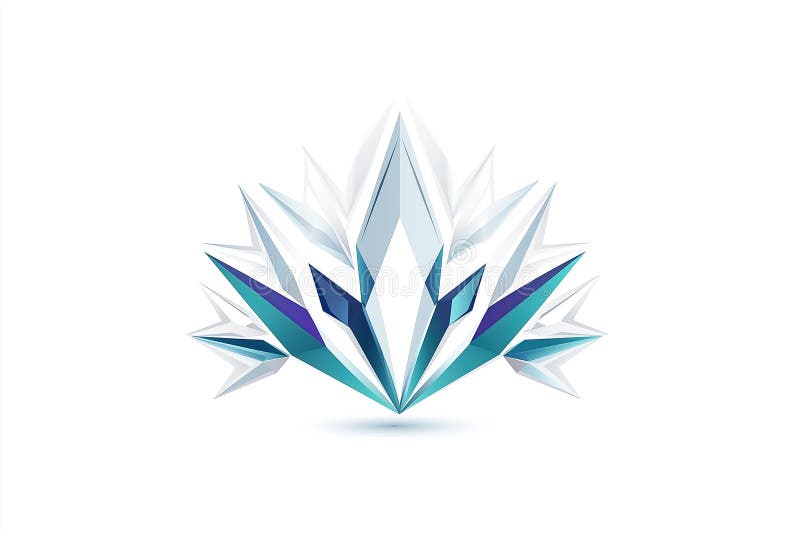 A Simple and Elegant Crystal Shape is Depicted in a Minimalist Style ...