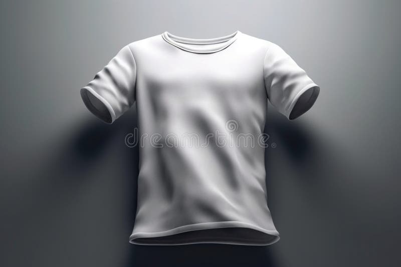 Simple and Elegant, 3D Empty White T-Shirt Mockup with Subtle Texture ...