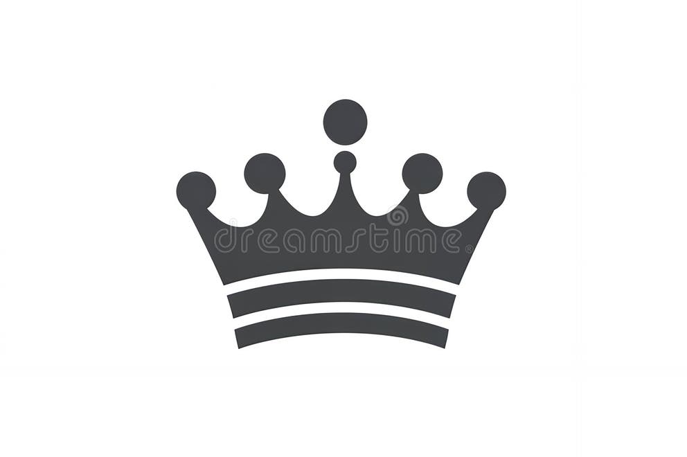 Simple Elegant Dark Gray Crown Icon Royalty Free Image for Design ...