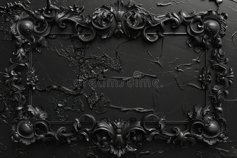 A Simple yet Elegant Decorative Frame in Black and White Stock Image ...