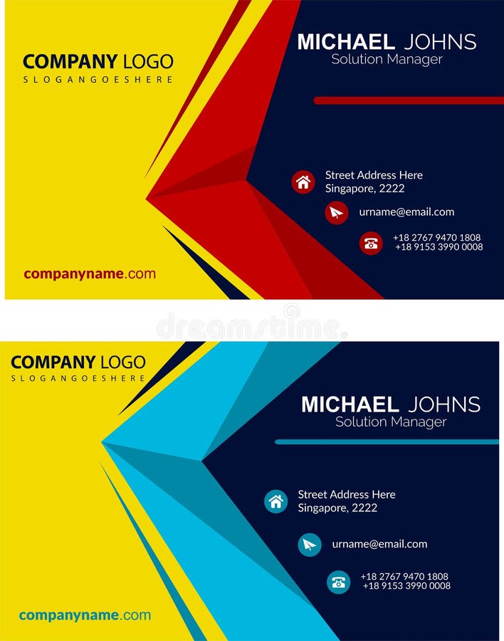 Simple Elegant Design for Business Card Flyer Brochure Template Stock ...