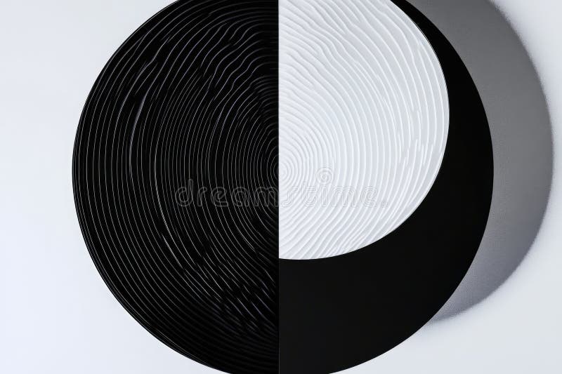 A Simple yet Elegant Display of a Plate on a Wall, in Monochromatic ...