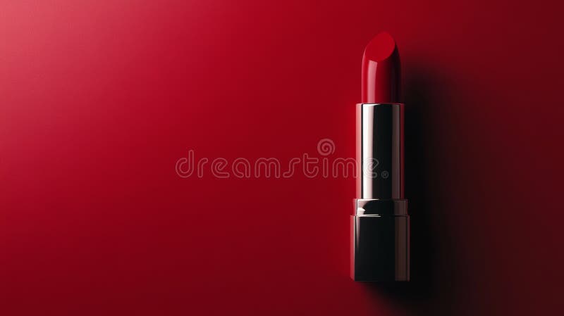 Simple and Elegant Display of a Single Lipstick on a Solid Color ...