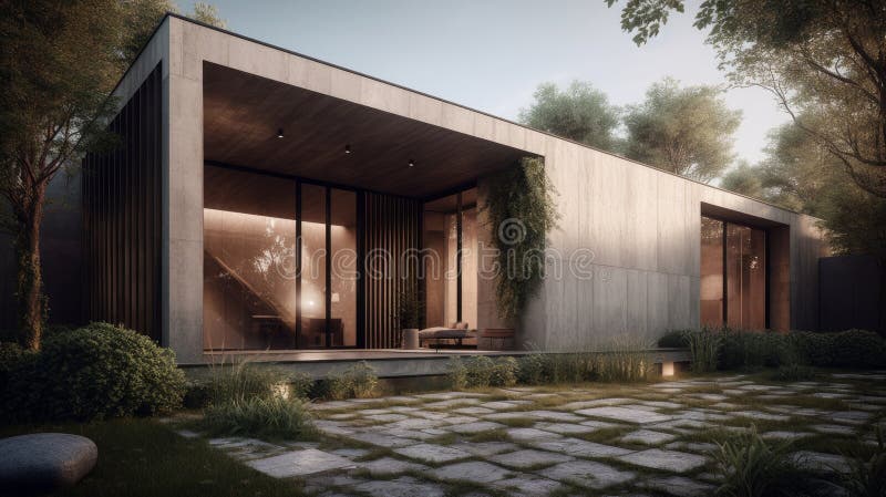 A Simple and Elegant Exterior with a Touch of Texture. AI Generated ...