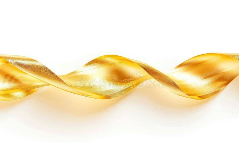 Simple Elegant Gold Ribbon Against Clean White Background Stock Photos ...