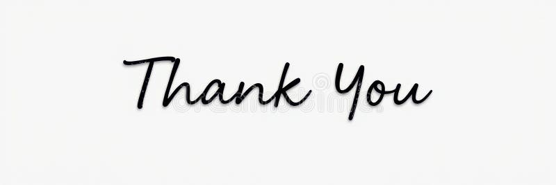 Simple and Elegant Handwritten Thank You Message on a Clean White ...