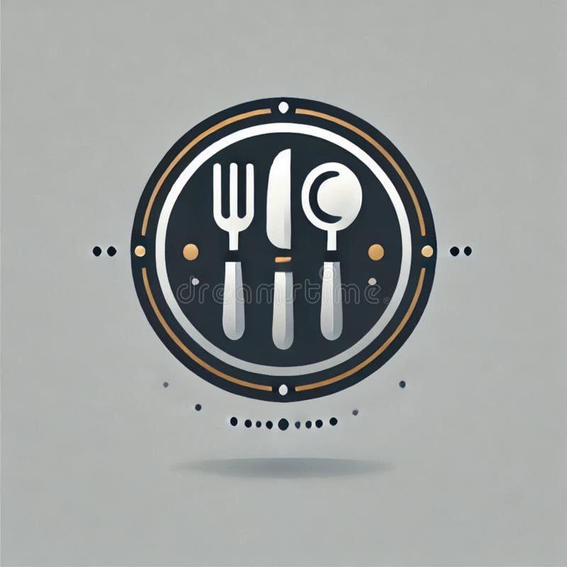 A Simple and Elegant Icon for a Restaurant Stock Illustration ...