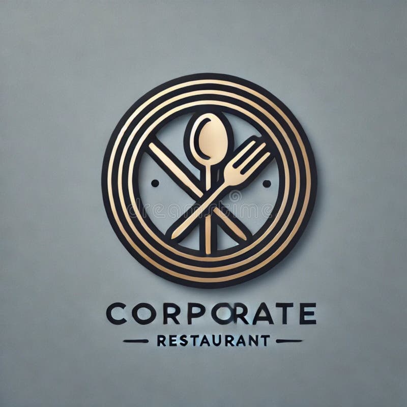 A Simple and Elegant Icon for a Restaurant Stock Illustration ...