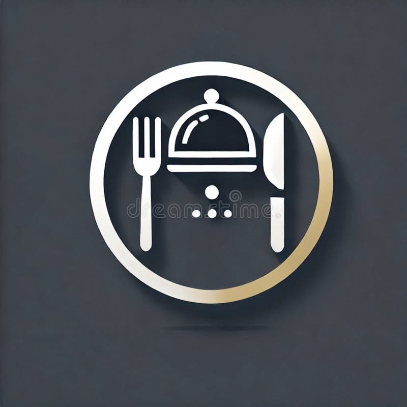A Simple and Elegant Icon for a Restaurant Stock Illustration ...