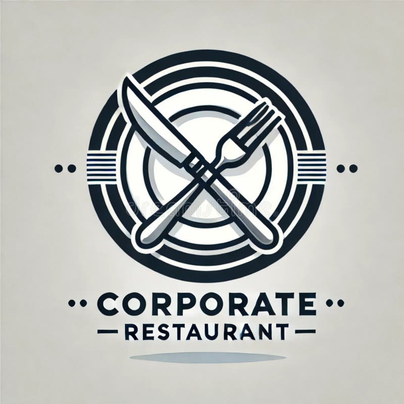 A Simple and Elegant Icon for a Restaurant Stock Illustration ...