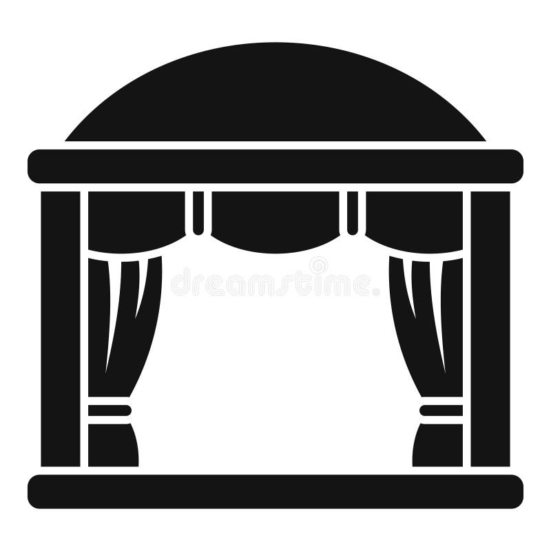 Stage with Curtains is Representing Theatrical Performance Icon Stock ...