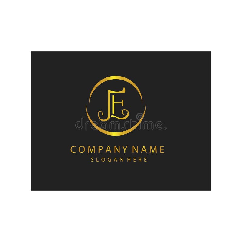 Simple Elegant Initials Letter Type E Sign Symbol Icon Template Black ...