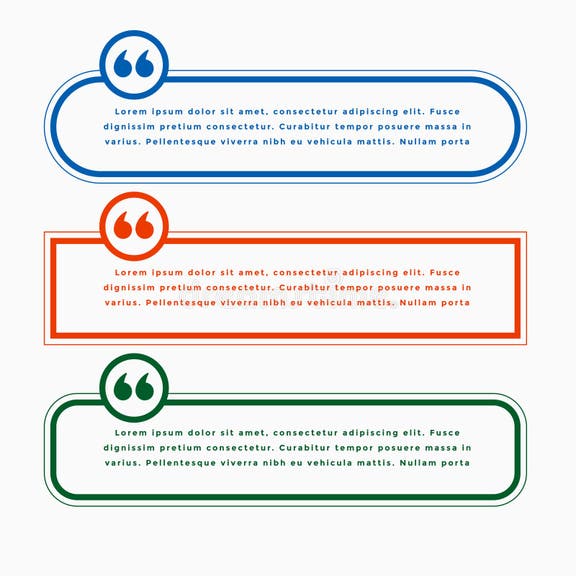 Simple and Elegant Inverted Comma Mark Template in Collection Stock ...