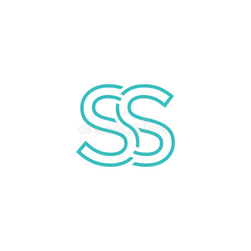 Simple Elegant Letter SS Logo Design Stock Vector - Illustration of ...