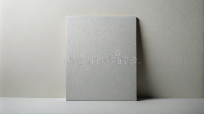 A Simple, Elegant, Light Grey Textured Card Mockup Against a Neutral ...