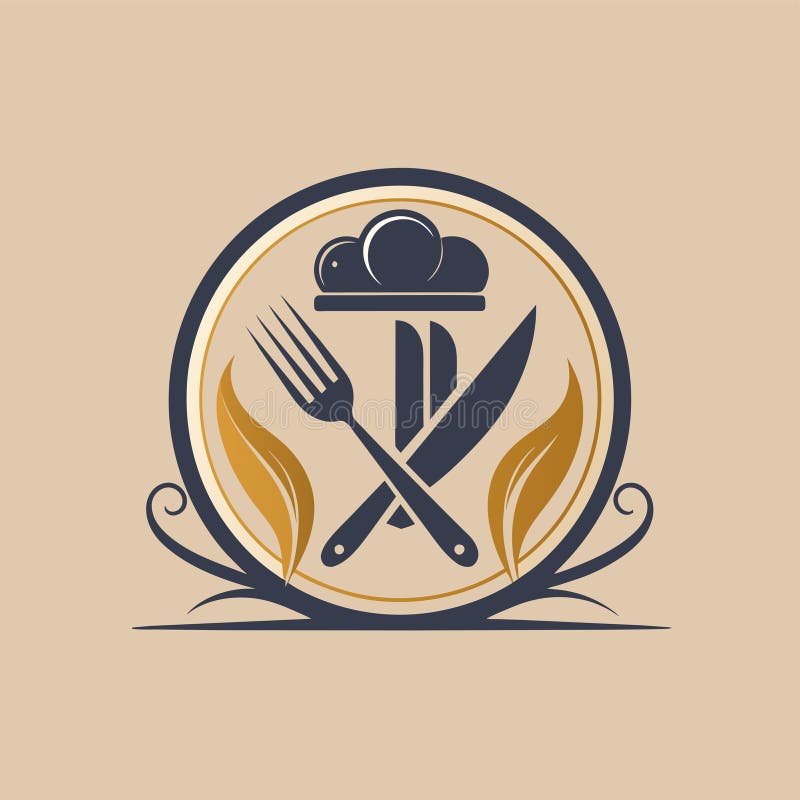 A Simple and Elegant Logo Design for a High-end Restaurant, Featuring a ...