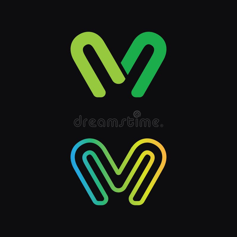Simple and Elegant M Letter Logo in Vector Format Stock Illustration ...