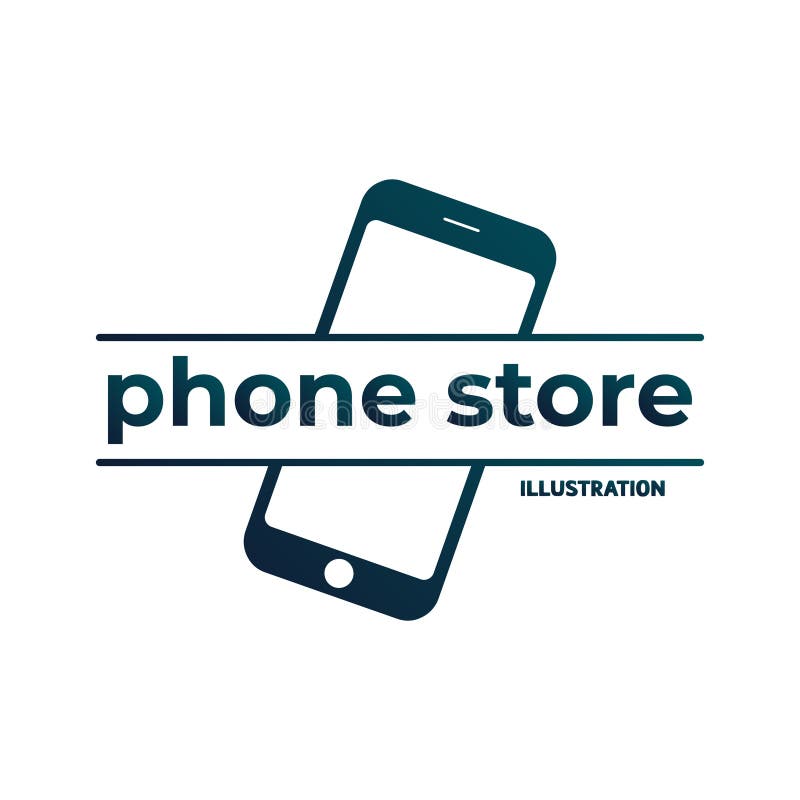 Simple Elegant Mobile Smart Phone for Store Icon Illustration Stock ...
