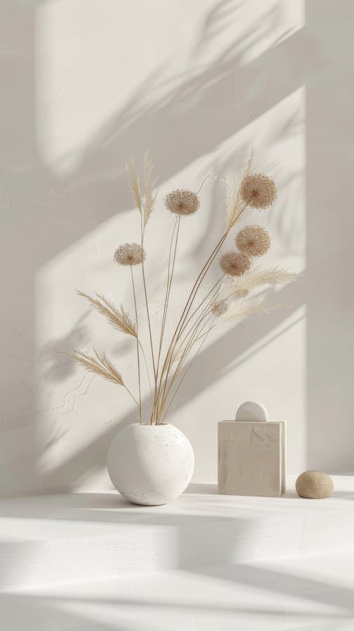 Simple and Elegant Mockup Setup with a Neutral Background. Stock ...