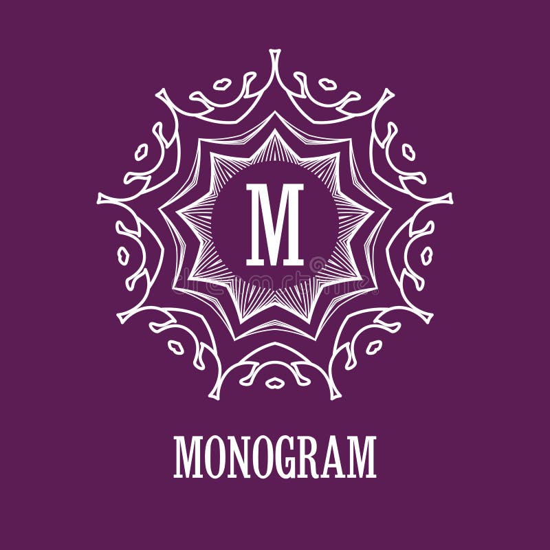 Simple and Elegant Monogram Design Template with Stock Vector ...
