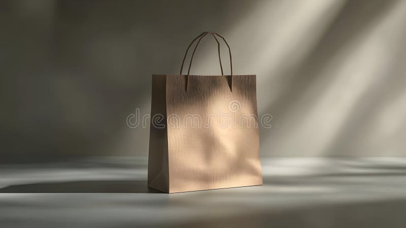 A Simple, Elegant Paper Bag on a Minimalist Surface with Soft Lighting ...